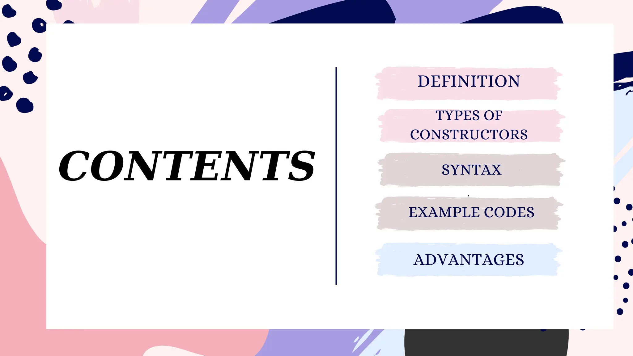 Java constructors and types with examples | PPT Java constructors and types with examples | PPT