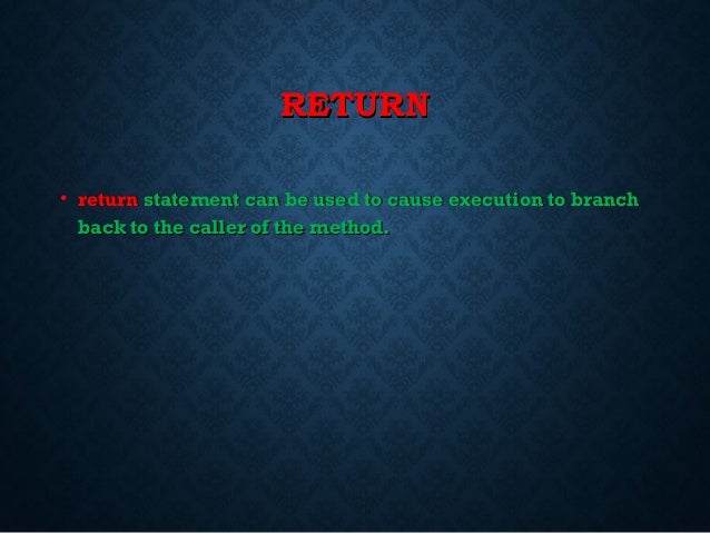 Java control flow statements