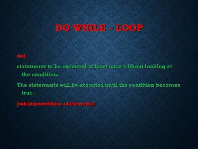 Java control flow statements