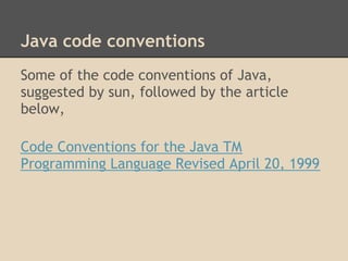 Java conventions | PDF