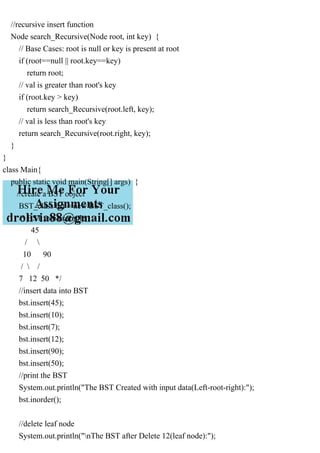 JavaCreate a java application using the code example in the follo.pdf