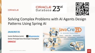 Solving Complex Problems with AI Agents Design Patterns Using Spring AI ...