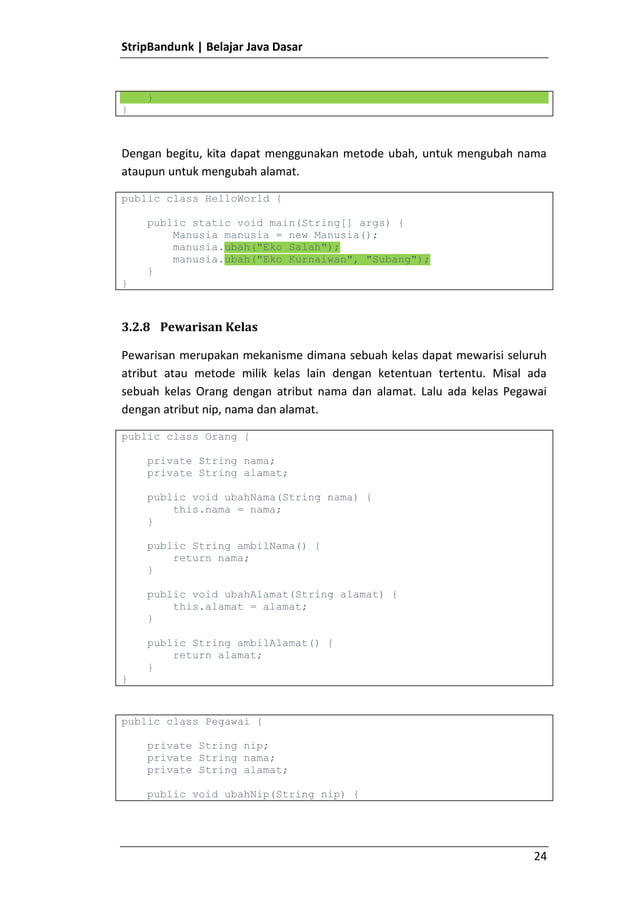 Belajar Java dasar | PDF