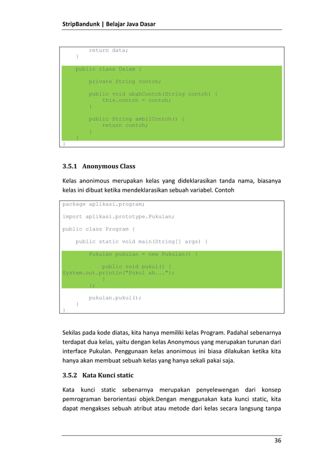 Belajar Java dasar | PDF
