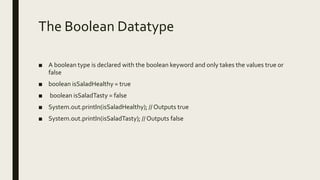 Java data types | PPTX