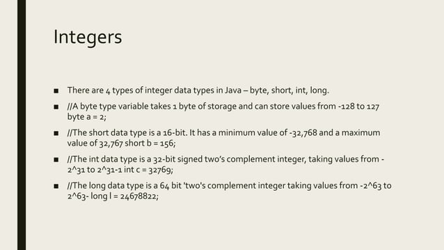 Java data types | PPTX
