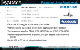 Javaday 2010: Facebook Java Framework | PDF