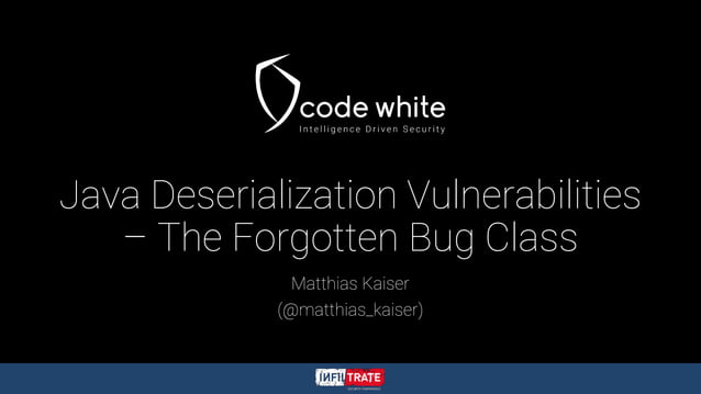 Java Deserialization Vulnerabilities The Forgotten Bug Class Pdf Web Development Internet