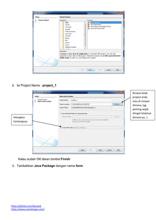 Java desktop dasar | PDF