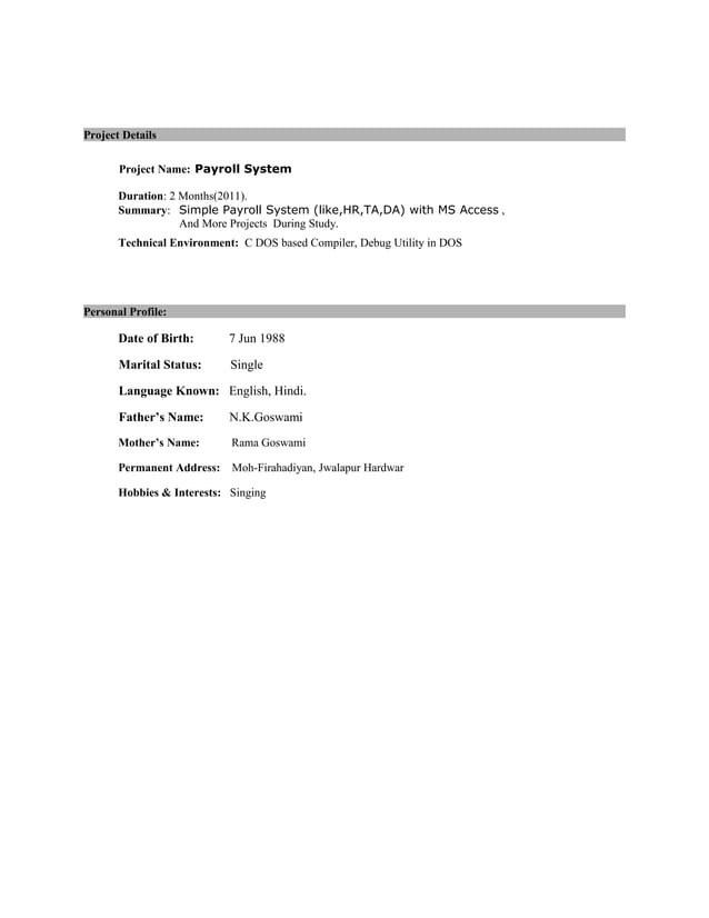 Java developer resume(1) | DOC | Programming Languages | Computing