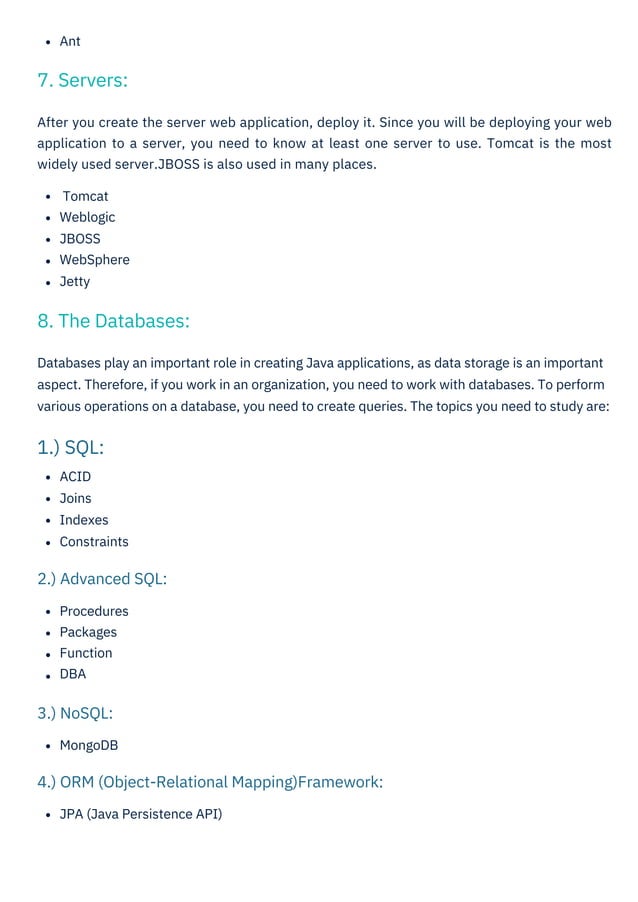 Java Developer Roadmap Pdf By Scholarhat Pdf Programming Languages Computing