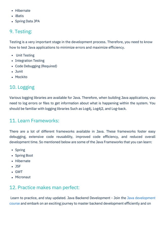 Java Developer Roadmap Pdf By Scholarhat Pdf Programming Languages Computing