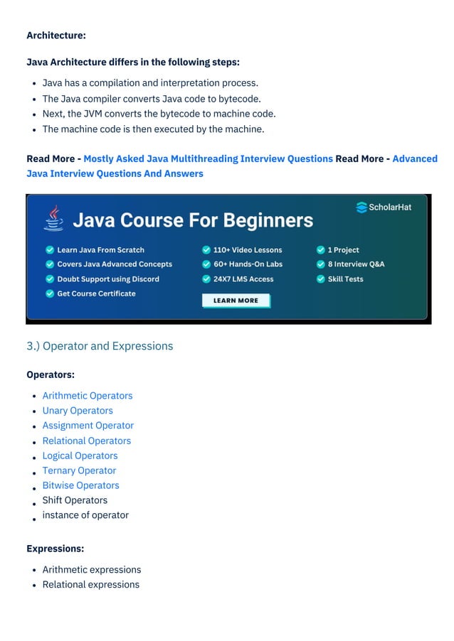 Java Developer Roadmap Pdf By Scholarhat Pdf Programming Languages Computing
