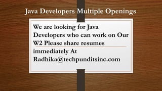 Java developers | PPT