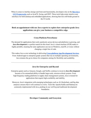 Why Java Development Refuses to Die (And Keeps Getting Better) | PDF