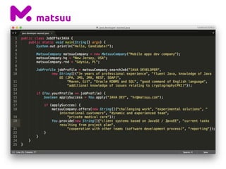 JAVA Developer wanted! | PDF | Programming Languages | Computing