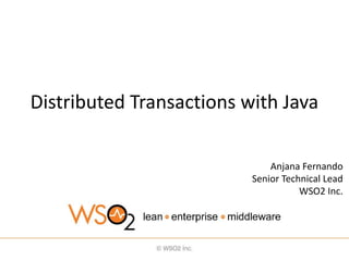 Java Distributed Transactions | PPT