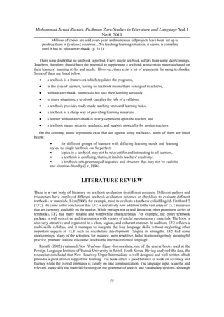 Javad, m. 2010 textbook evaluation (1) | PDF