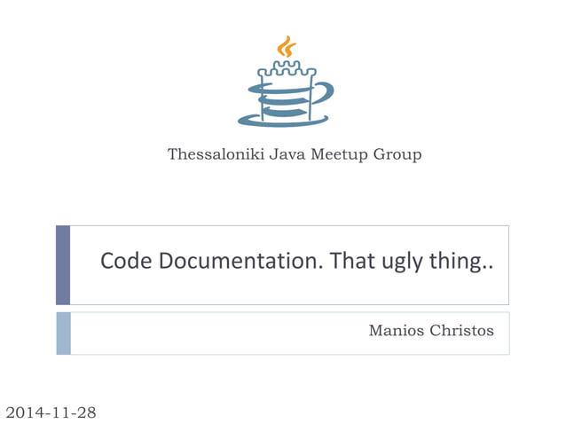 Code Documentation. That ugly thing... | PPT