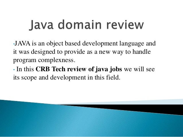 Java domain review