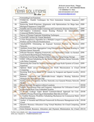 NON IEEE PROJECT TITLES FOR JAVA & DOTNET | PDF