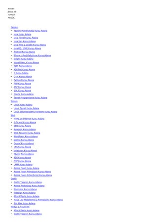 Java ee kursu-adana | PDF