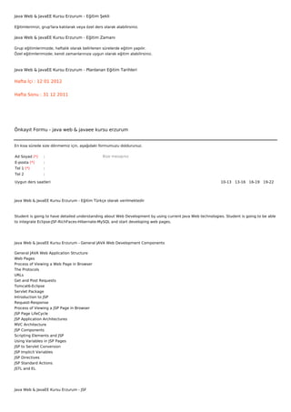 Java ee kursu-erzurum | PDF
