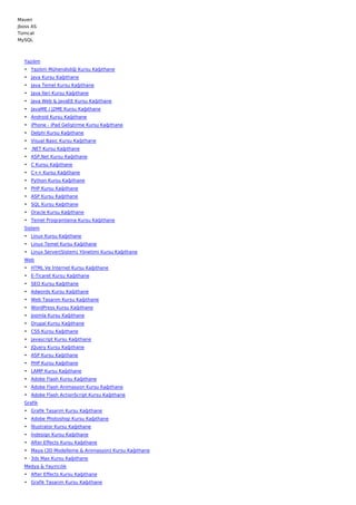 Java ee kursu-kagithane | PDF