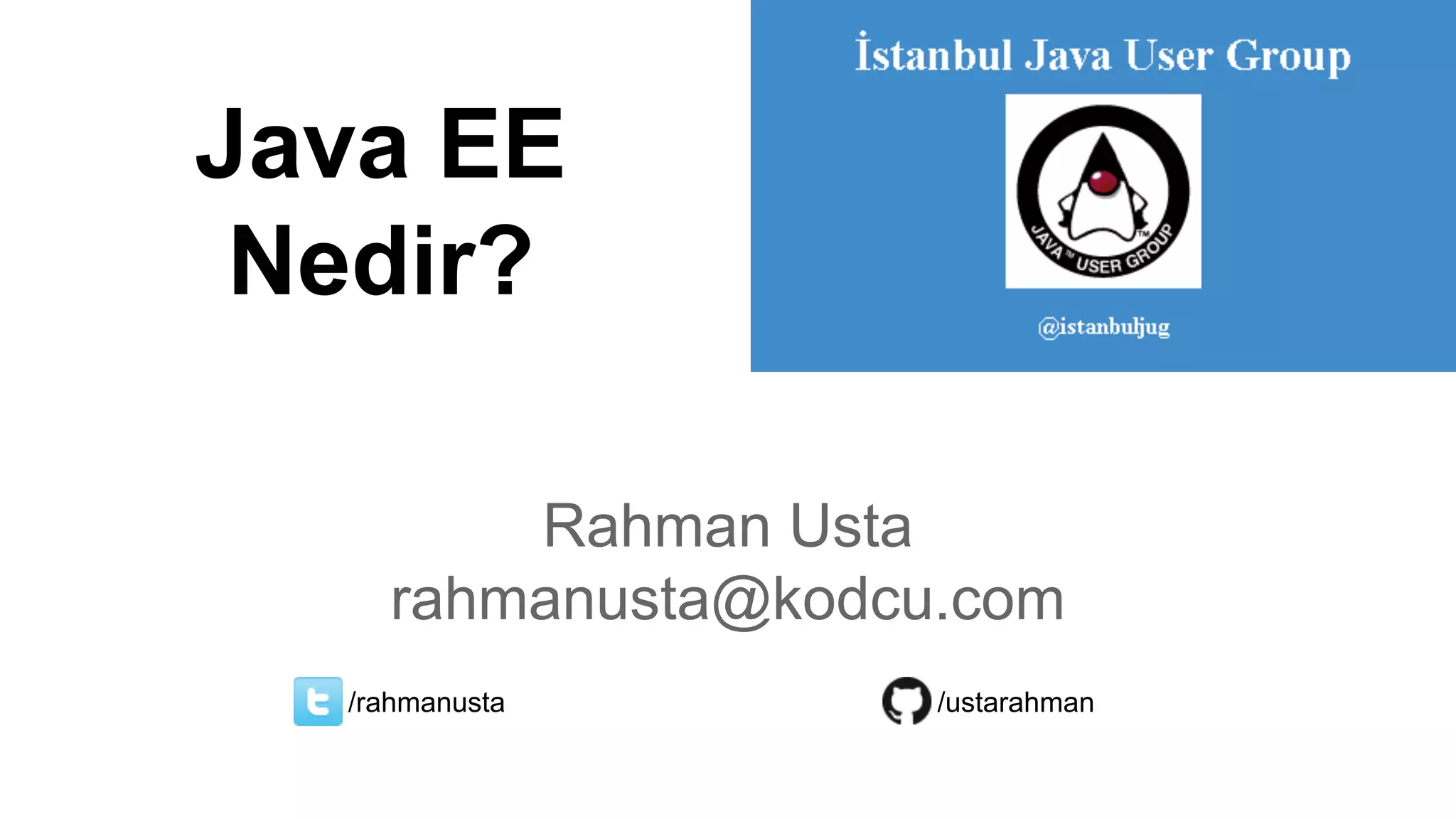 Java EE Nedir? (Baku JUG)