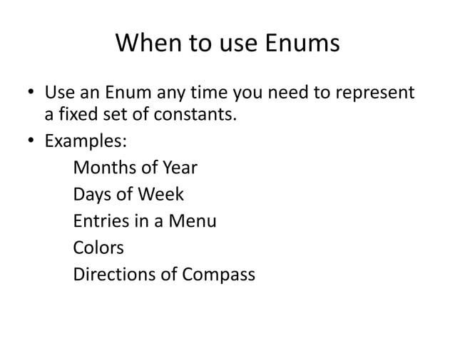 Java enum | PPT