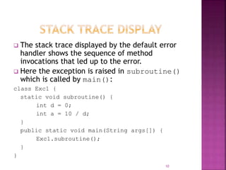 Java exception handling | PPTX