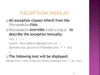 Java exception handling | PPTX
