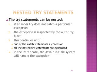 Java exception handling | PPTX