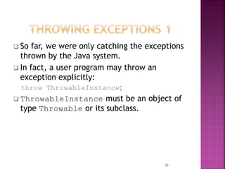 Java exception handling | PPTX