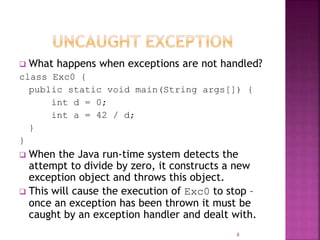Java exception handling | PPTX