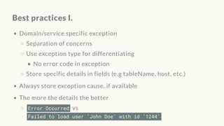 Java Exceptions - Best Practices | PPT | Free Download