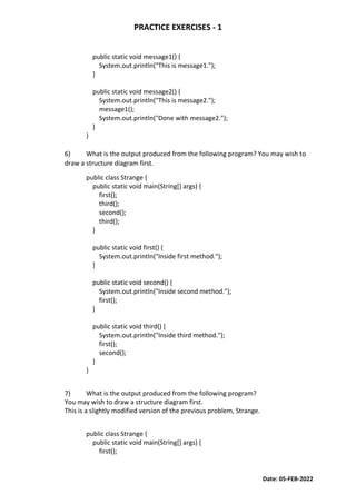 Java exercise1 | PDF