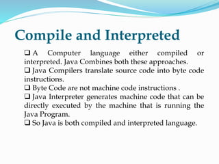 JAVA FEATURES | PPT