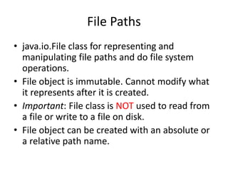Java file paths | PPT