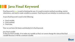 Java Final Keyword | PPTX