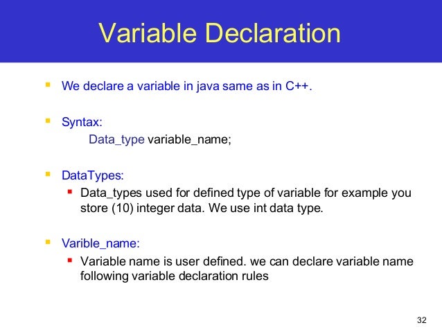 Introduction to Java Programming, Basic Structure, variables Data typ…