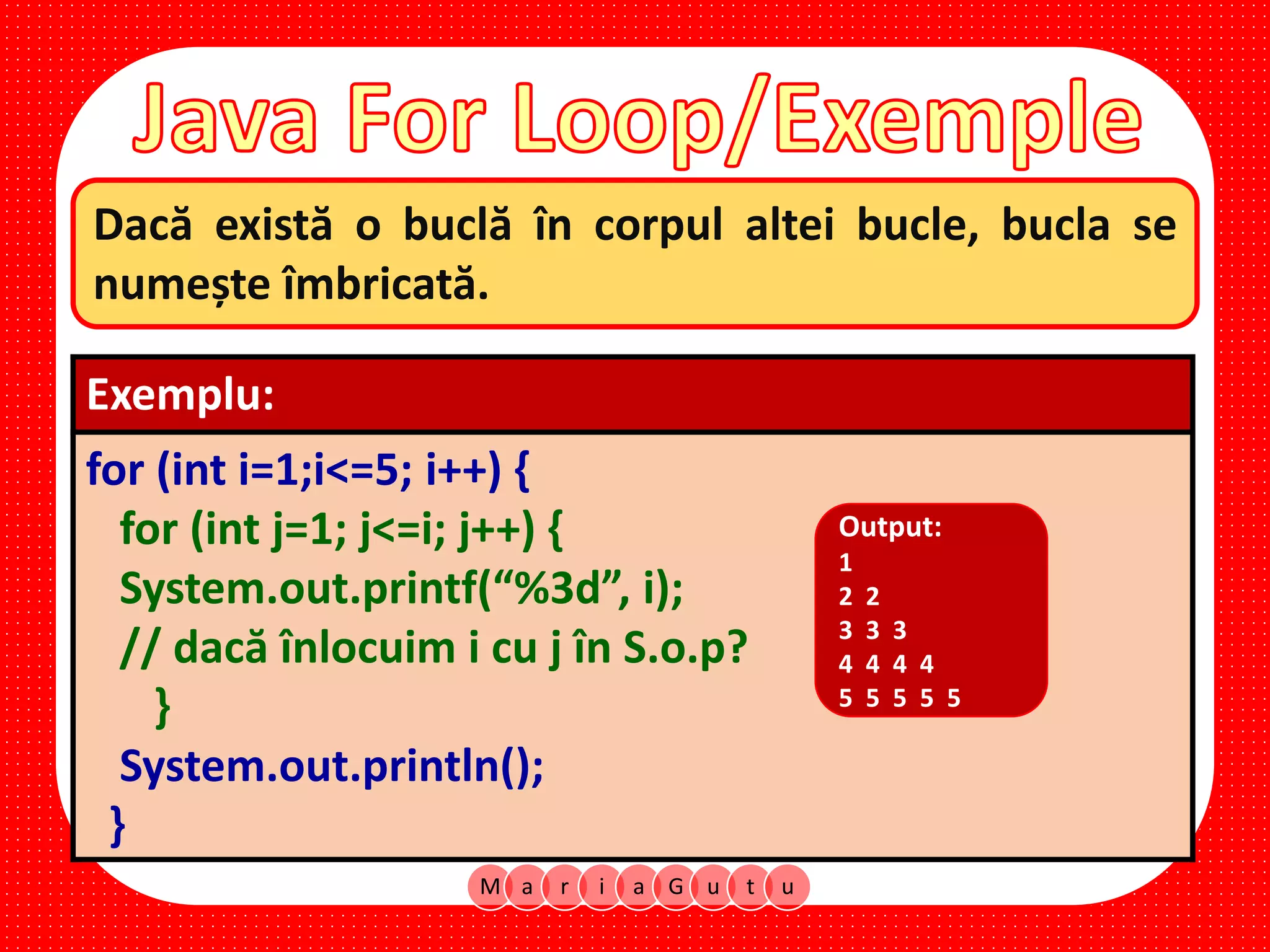 Java For Loop | PPT