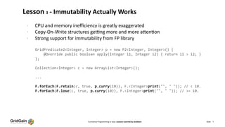 Functional Programming in Java - Lessons Learned by GridGain | PPT
