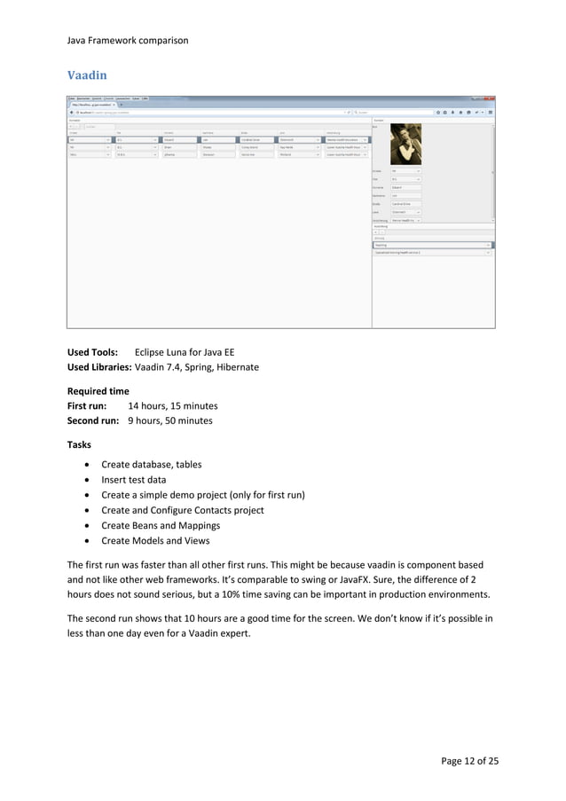 Java Framework Comparison Pdf