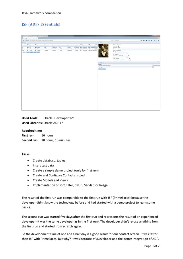 Java Framework comparison | PDF