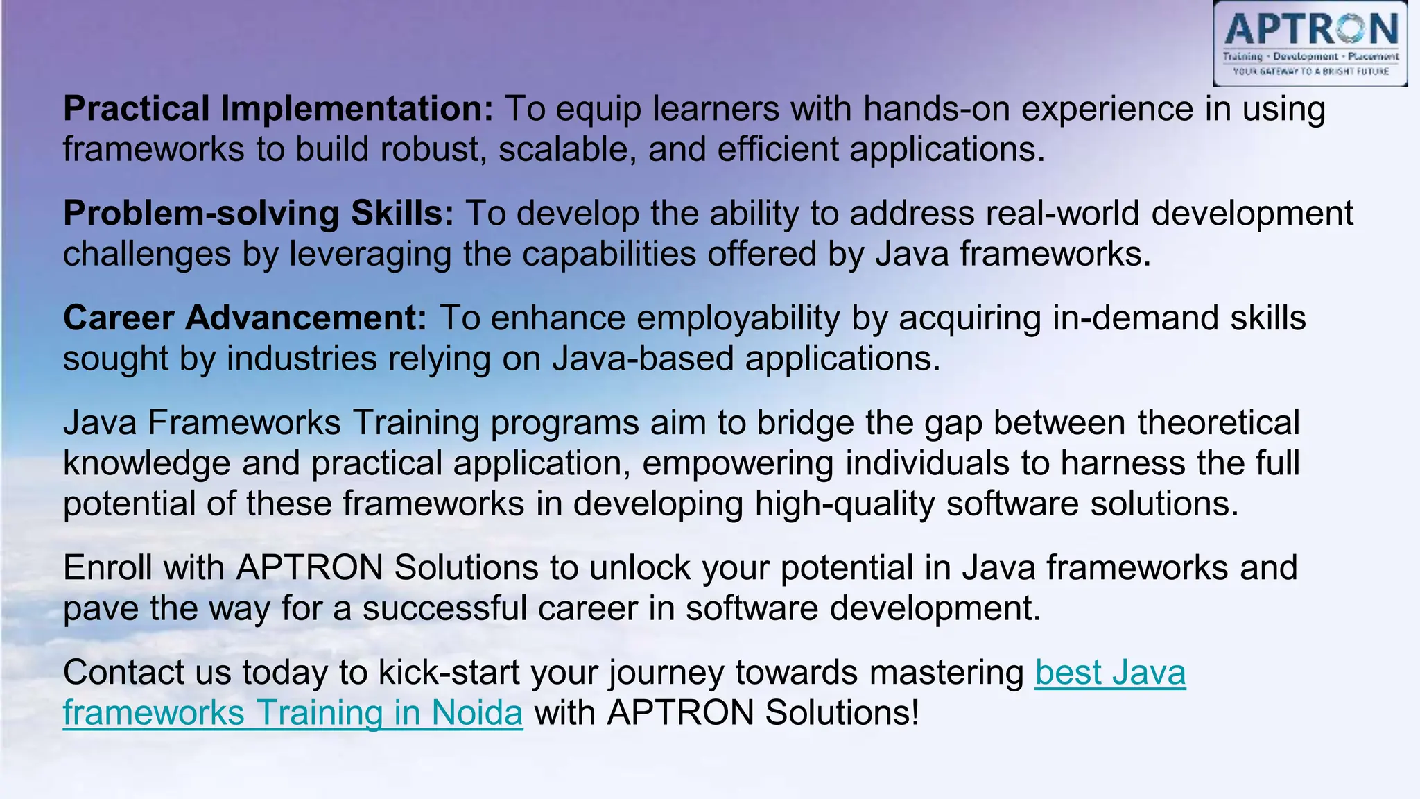 Java Frameworks Training in Noida.pptx