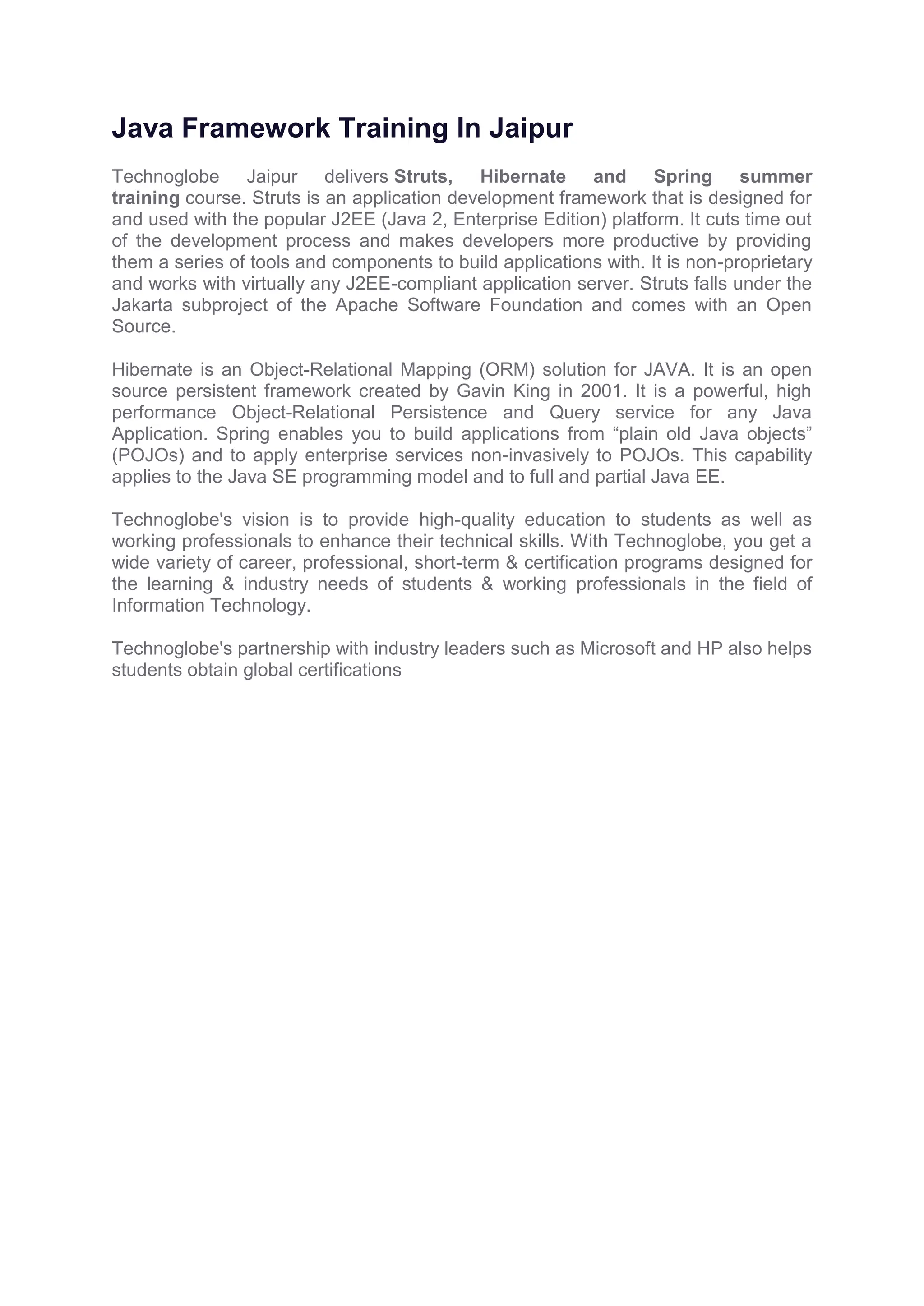 Java Framework Training.pdf