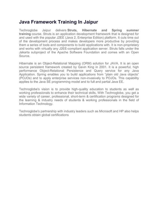 Java Framework Training.pdf