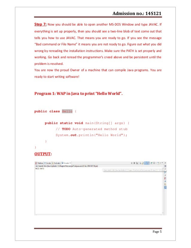 Java Practical File Diploma