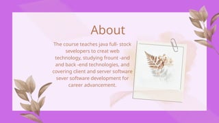 Java Full Stack course in madhapur, hyderabad | PPT